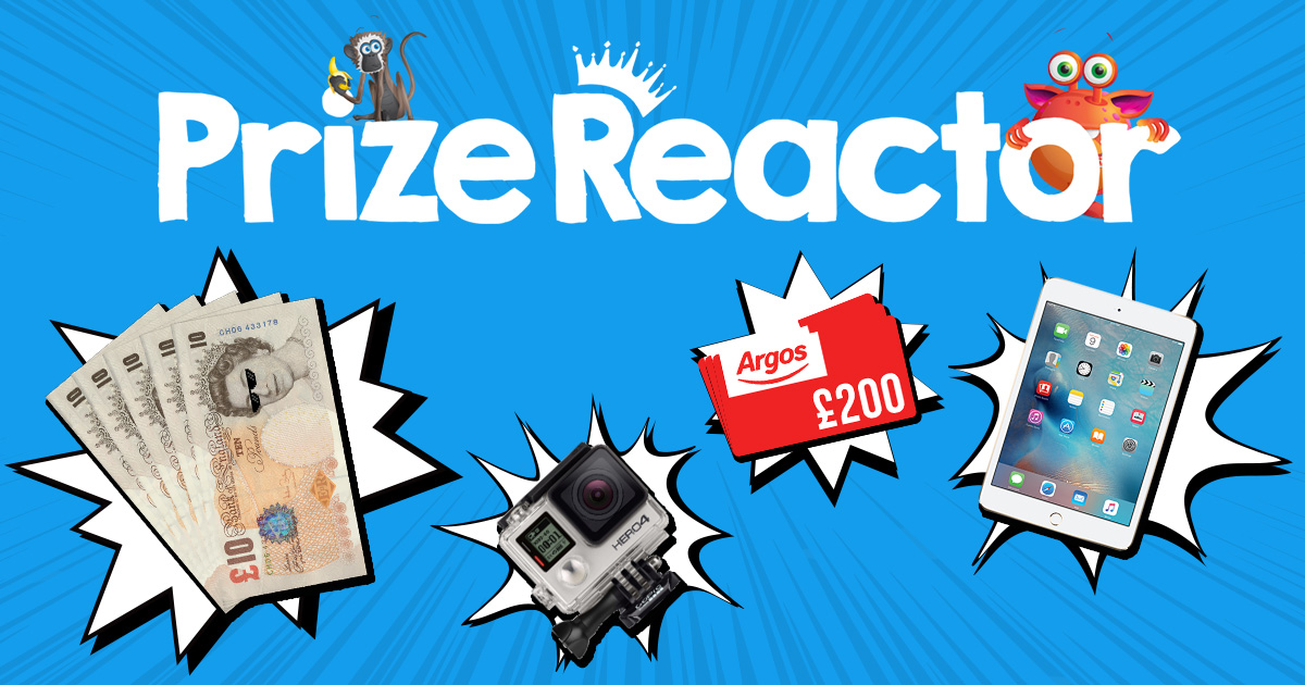 Home | Enter Free UK Online Competitions to Win Prizes | Prize Reactor UK
